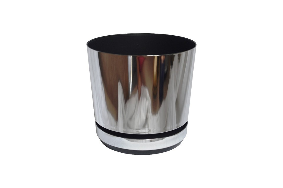 Indoor Plant Pots, 6 sizes – Mirror Plant Pot Planter with Saucer and ...