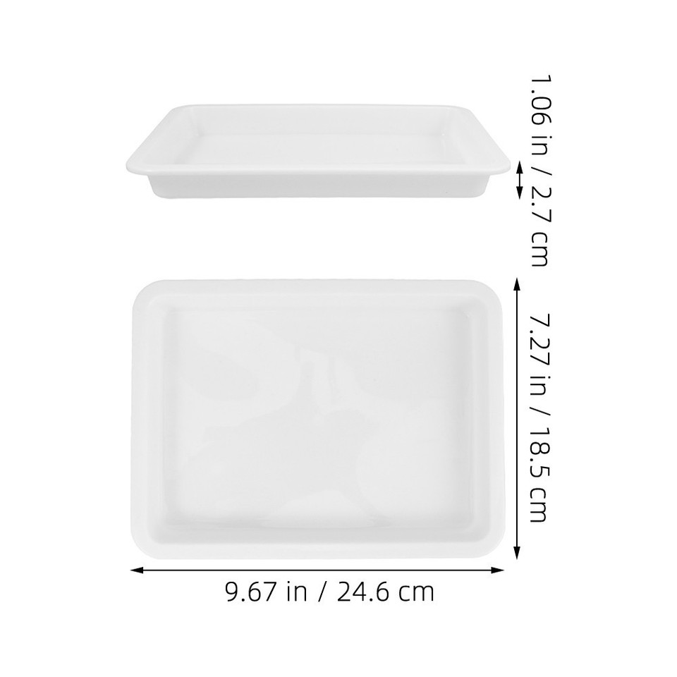 4 Pcs Large Plastic Trays Lab for Science Chemical Acid Resistant ...