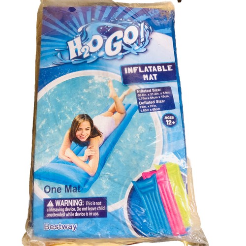 H20 Go Vinyl Inflatable Pool Lounge Floating Mat 69”in. Long 24”in ...