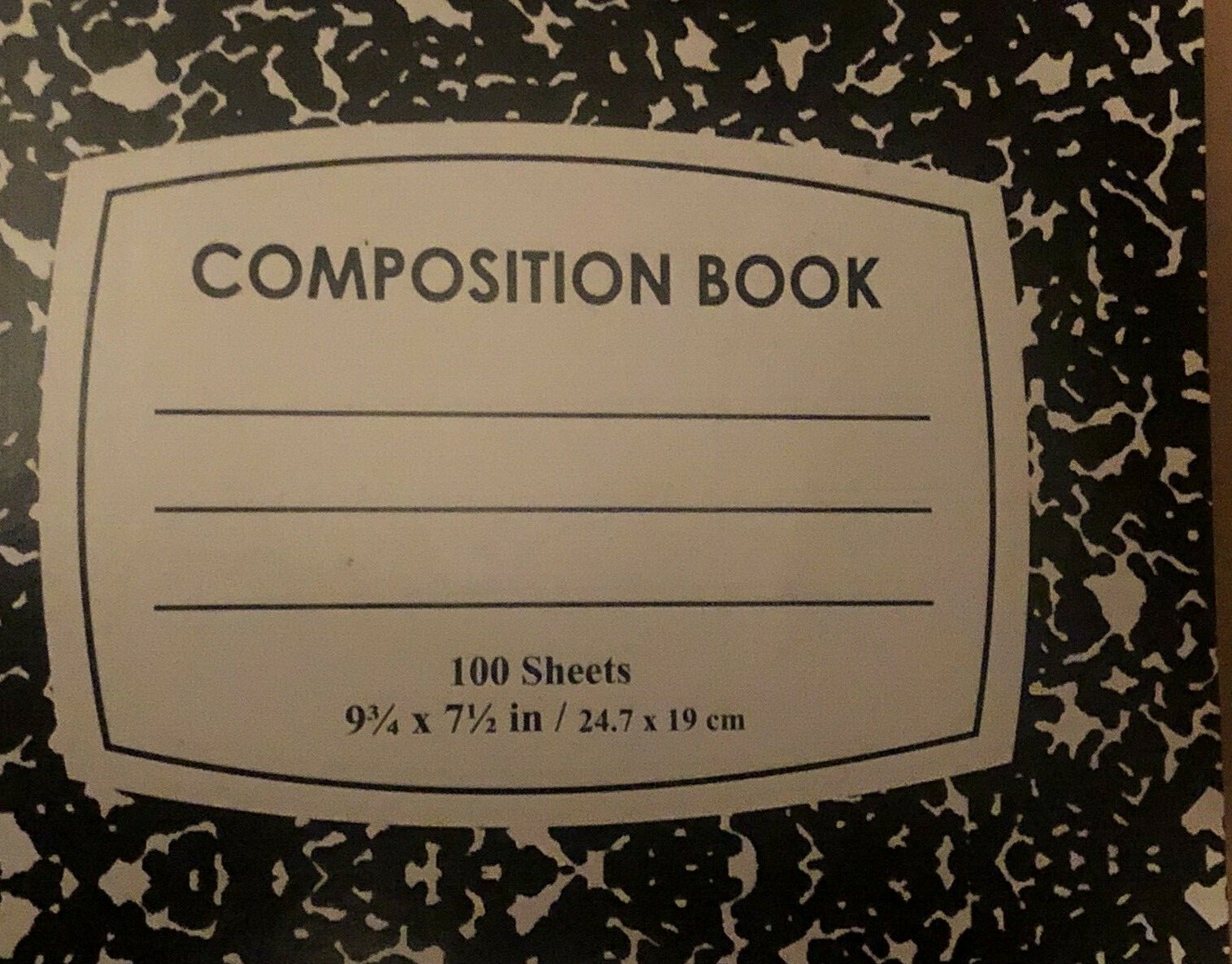 (3) Composition Books - 200 Sheets wide ruled 9 3/4 X 7 1/2 ...