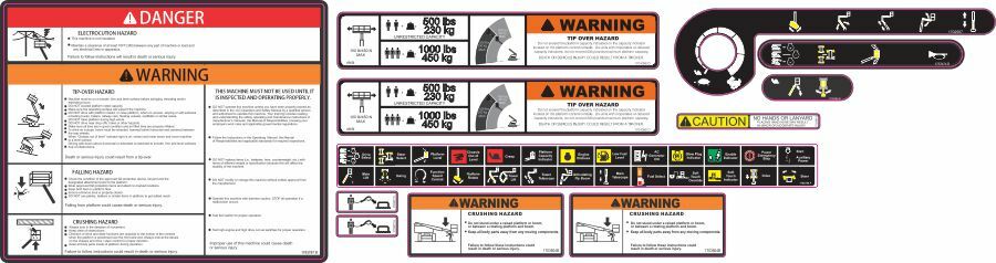 JLG 400S Boom Lift Aftermarket Platform Decal Kit | eBay