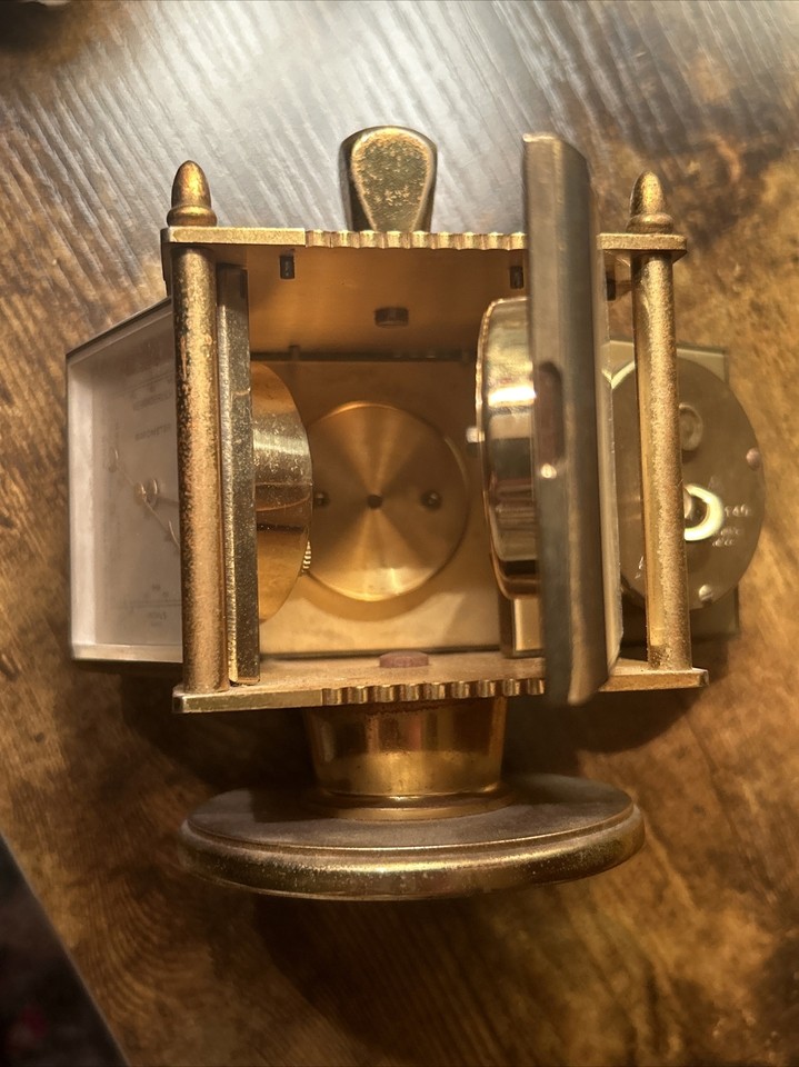 FINE IMHOF BRASS WEATHER STATION CLOCK BAROMETER HYGROMETER SWISS-SALEM ...