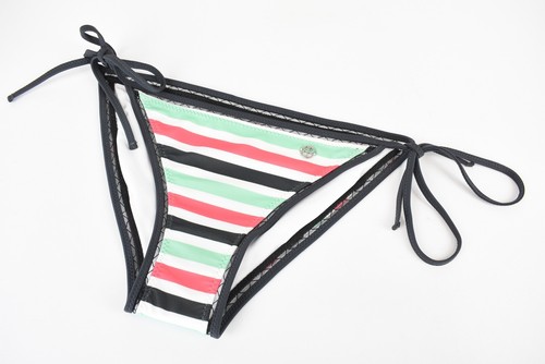 SWEATY BETTY Swimwear Women's SMALL Bikini Bottom Striped Lined Elastic ...