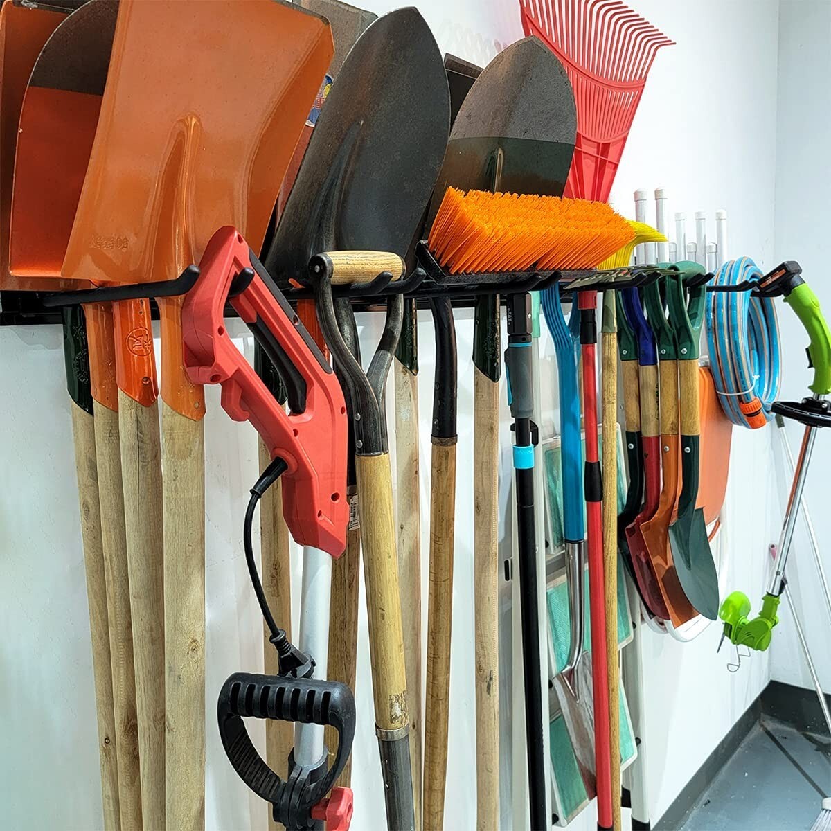 Garage Rake And Shovel Organizer