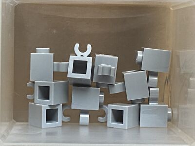 LEGO Parts - Light Bluish Gray Brick 1 x 1 w Clip - No 30241b - QTY 10 ...