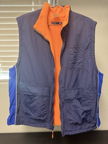 JetBlue Stan Herman Men's L Uniform Work Vest Jet Blue Employee Zip Up ...