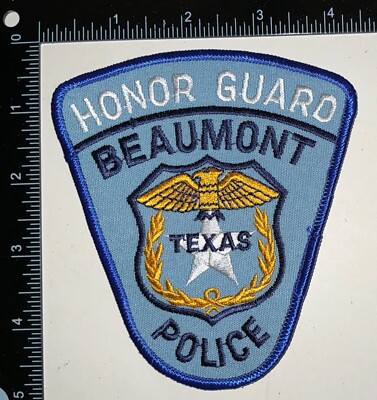 VINTAGE OBSOLETE Beaumont Texas TX Police Department Honor Guard Patch | eBay