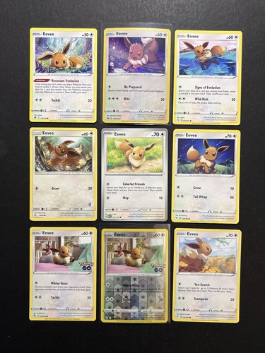 9 Eevee Pokemon Card Collection SM SWSH SV Black Star Promo Holo ...