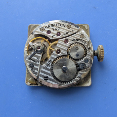 VINTAGE MENS HAMILTON 747 WRISTWATCH MOVEMENT RUNNING | eBay