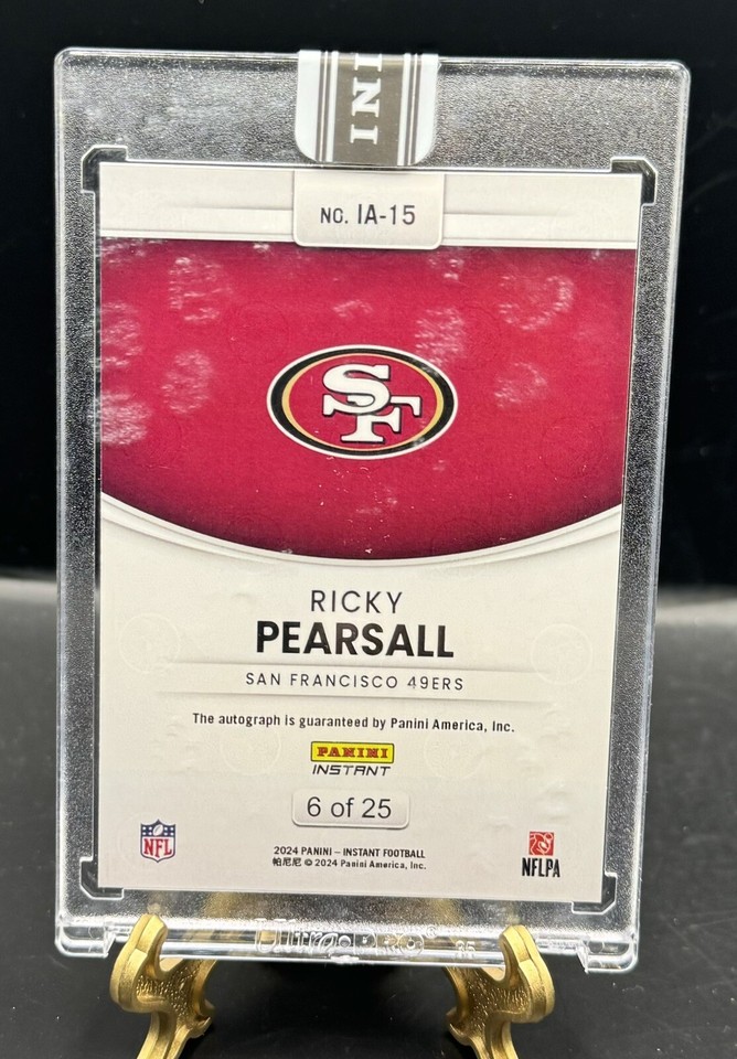 2024 Panini NFL Instant Signature RICKY PEARSALL Auto Rookie Card RC ...