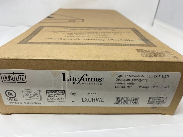 Hubbell Dual Lite Liteforms Collection LX LED Exit Sign Energy Star for ...