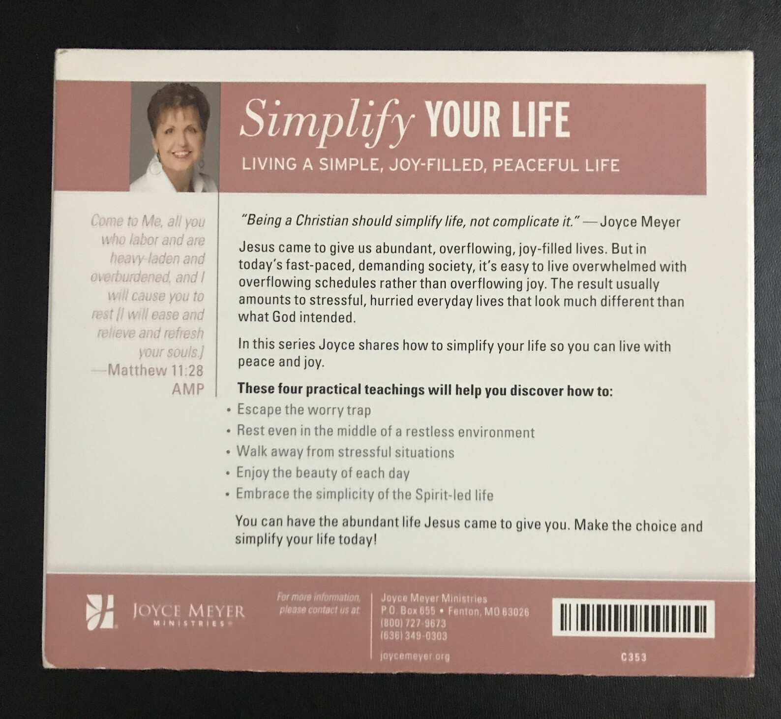 Simplify Your Life CD - Joyce Meyer | eBay