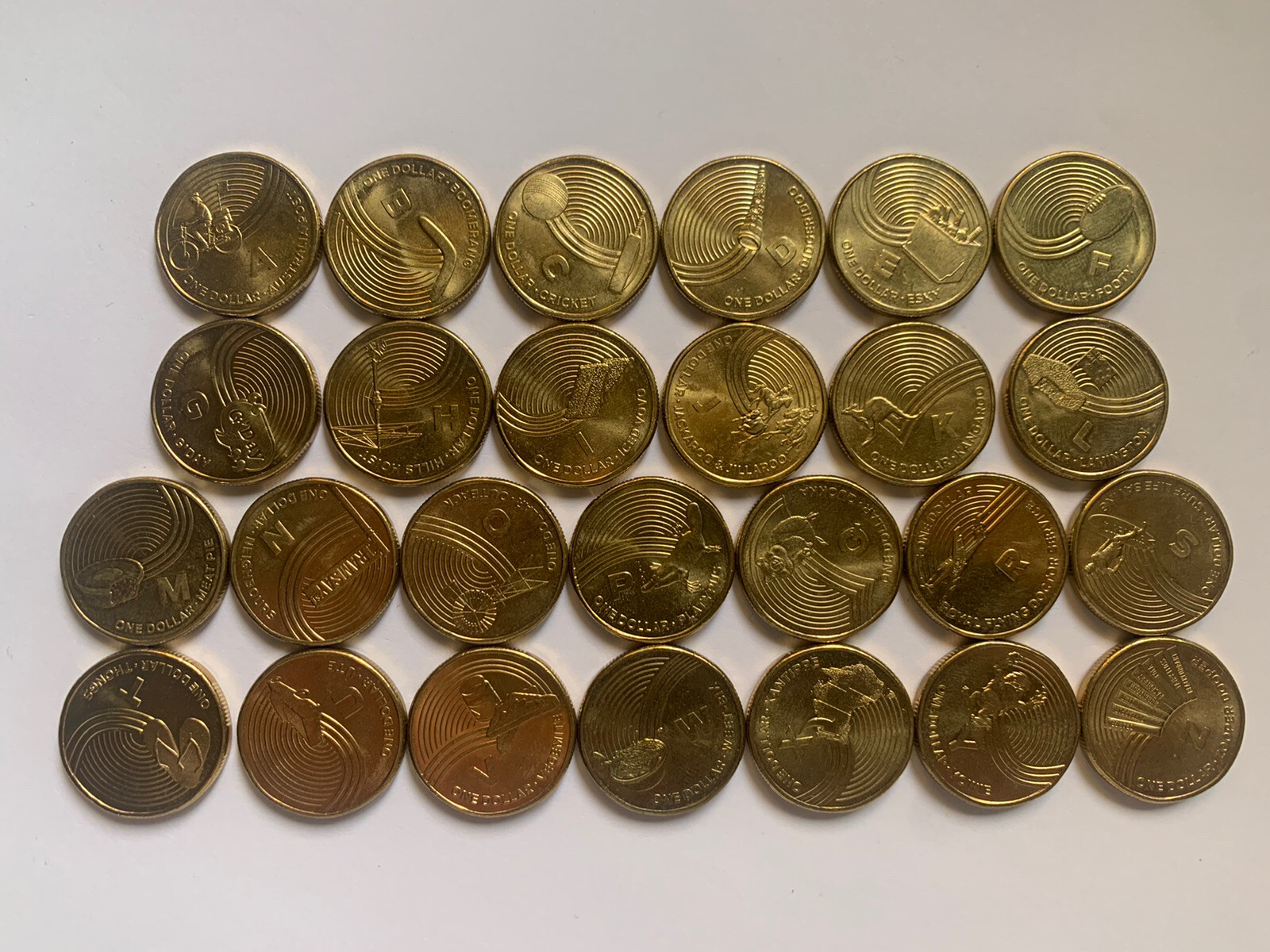 2019 Great Aussie Coin Hunt $1 Alphabet Coins Complete Set of 26 Coins ...
