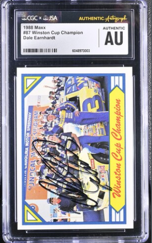 1988 Maxx Dale Earnhardt RC Rookie Autograph CGC JSA Authentic #87 | eBay