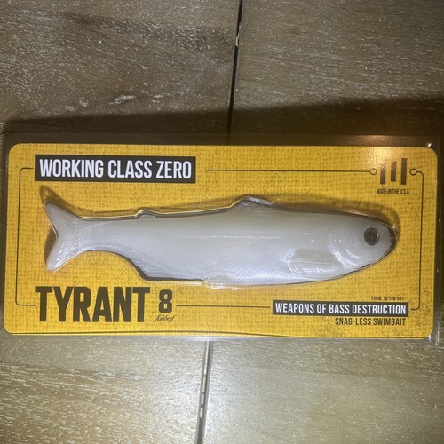 Working Class Zero Tyrant 8” swimbait Bone Color New in box WCZ Mike Gilbert | eBay