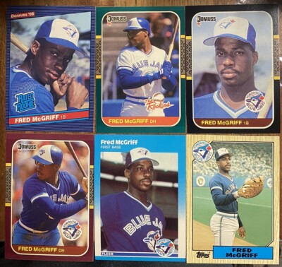 1986 - 1987 FRED ‘CRIME DOG’ MCGRIFF 6-CARD ROOKIE RC COLLECTION • HALL ...