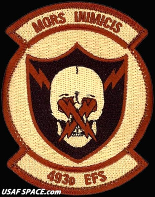 USAF 493RD FIGHTER SQ - MORS INIMICIS -RAF Lakenheath, UK- ORIGINAL ...