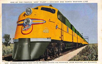 Chicago Northwestern 400 Streamliner Railroad Train Chicago & Minnesota ...