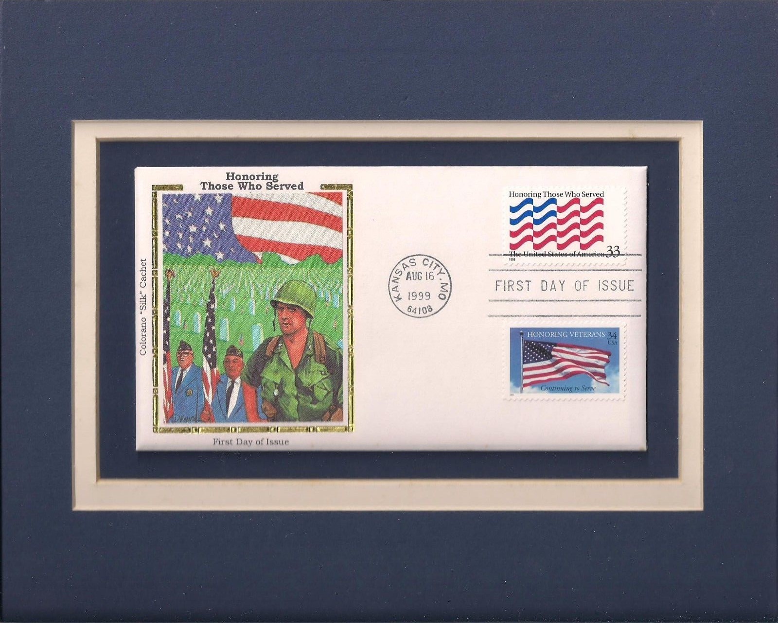 MILITARY VETERANS - HONORING THOSE WHO SERVED - FRAMEABLE POSTAGE STAMP ...