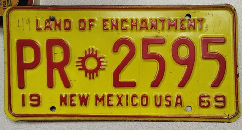VG Condition New Mexico Prorate Truck 1969 License Plate | eBay