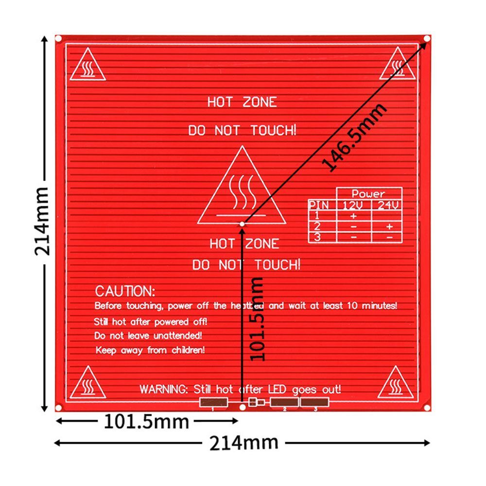 Durable 3D Printer Parts Mk2B Dual Power Workbench PCB Heatbed Heatbed ...