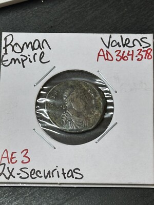 Roman Empire Emperor Valens AD 364-378 AE 3 RX Securitas Ancient Coin ...