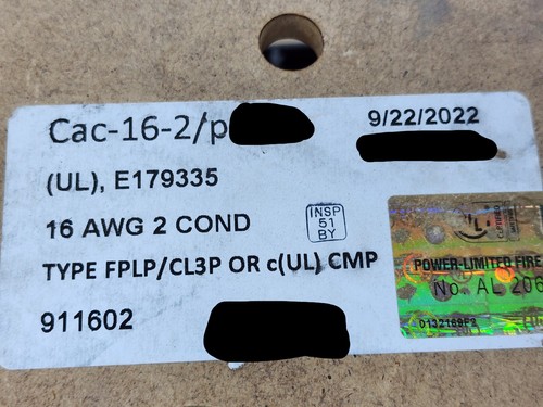 Advanced Digital Cable 911602 16/2C Plenum Audio/Communications Wire ...