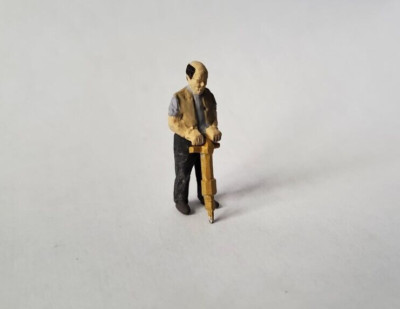 Arttista #785 - Man with Jackhammer - S SCALE Figure - Model Trains ...