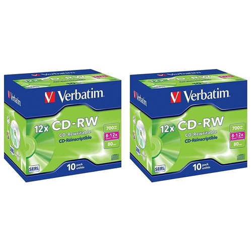 Verbatim 43148 CD-Rewritable - CD-RW Scratch Resistant, 700MB, 12 x (US ...