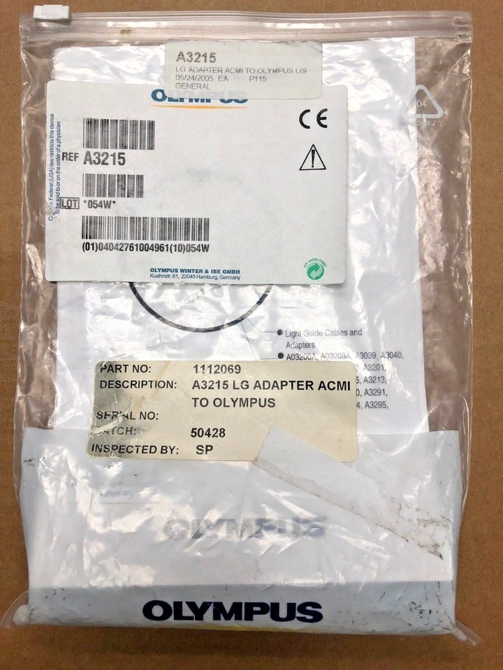 Olympus A3215 LIGHT GUIDE ADAPTER, ACMI TO OLYMPUS LIGHT SOURCE, RETAIL ...