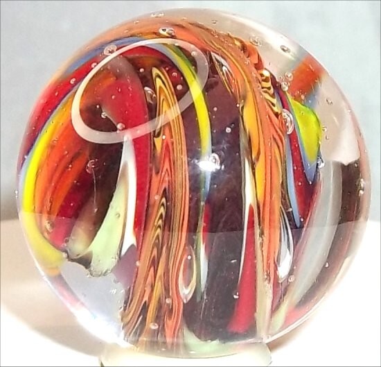 Randel Art Glass MARBLE CorkScrew GROOVY Encapsulate PEEP Core 1" RAG ...