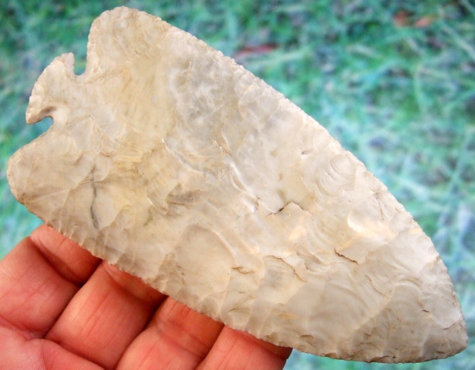 Super Fine 5 inch Ohio Flintridge Button Base Dovetail Point with COA Arrowheads | eBay