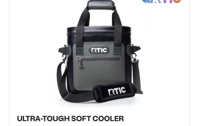 RTIC Ultra-Tough Soft Cooler 20 Can, Insulated Bag Portable Ice Chest ...