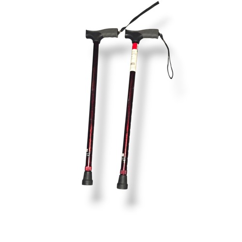 2 Equate Comfort Grip Adjustable Walking Canes / Mobility Cane — Red ...