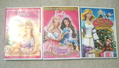 Set of 3 Barbie Princess Children DVD Movies | eBay
