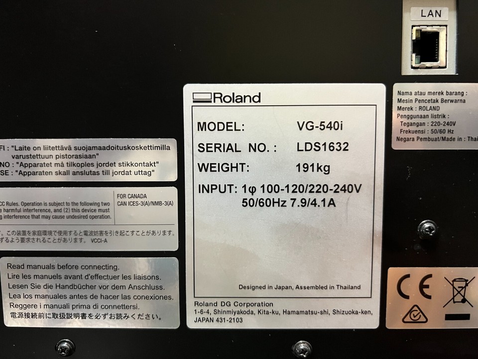 Roland Printer VG-540 TrueVIS TR2 Print & Cut - 54" Wide Format +1 Year ...