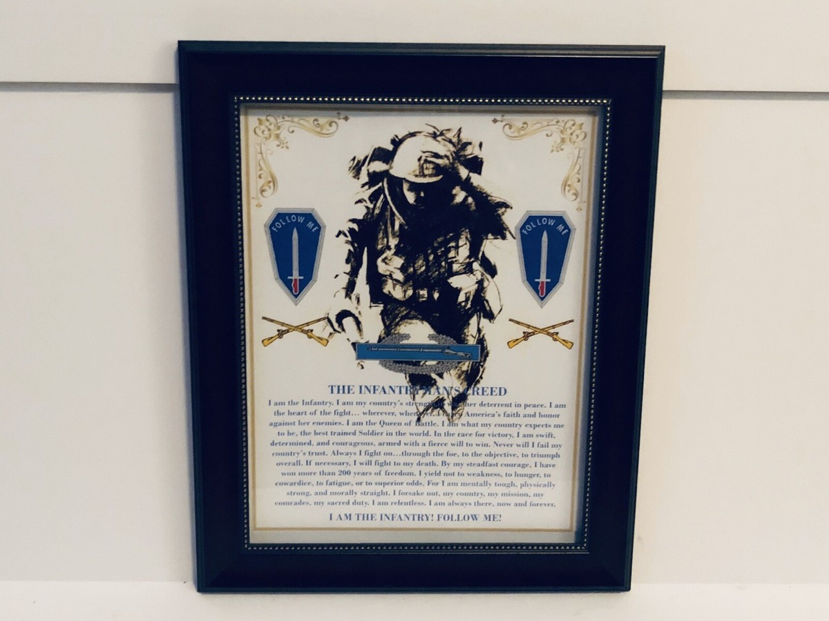 Infantry Creed Poster The Christian Soldiers Creed Framed Print By