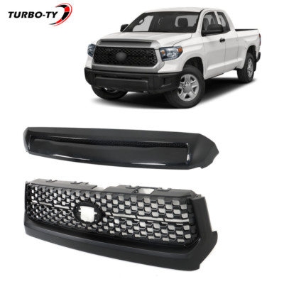 Glossy Black Front Grille&Hood Bulge Molding For 2014-2020 Tundra 53101 ...