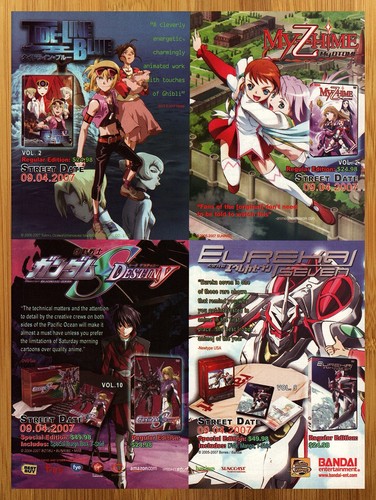 2007 Tide-Line Blue/My-Z-Hime/Gundam/Eureka Seven Print Ad/Poster Anime ...