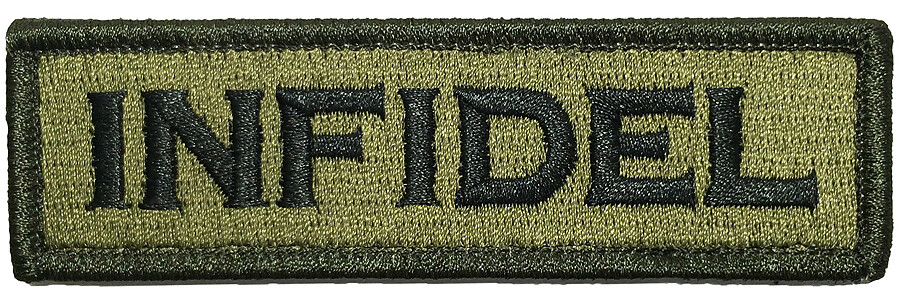 INFIDEL Crusader Morale ISAF Embroidered Touch Fastener Hook & Loop Tab ...