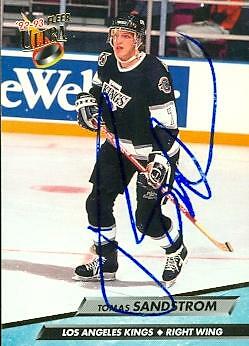 Tomas Sandstrom autographed Hockey Card (Los Angeles Kings) 1992 Fleer ...