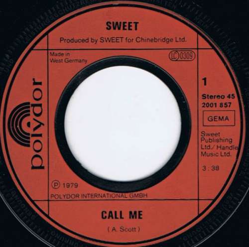 Sweet* Call Me 7" Single Vinyl Schallplatte 70664 | eBay.de