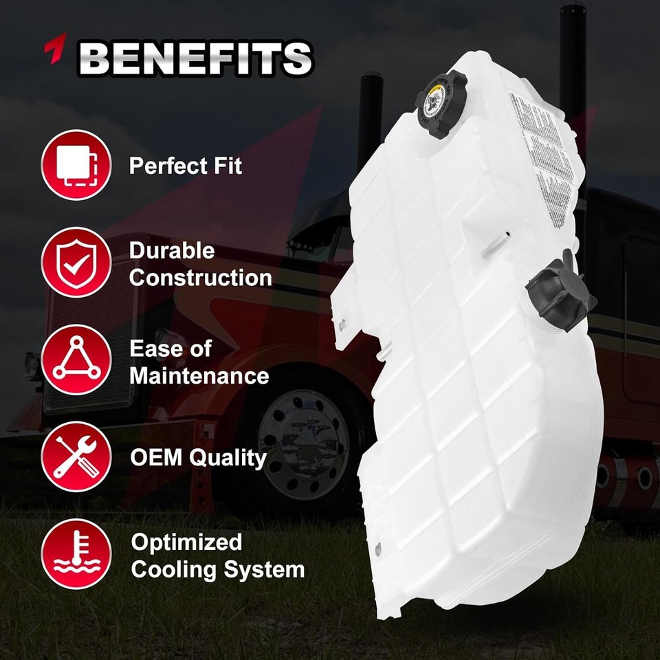 TEMSONE 603-5403 Front Engine Coolant Reservoir Kenworth/Peterbilt ...