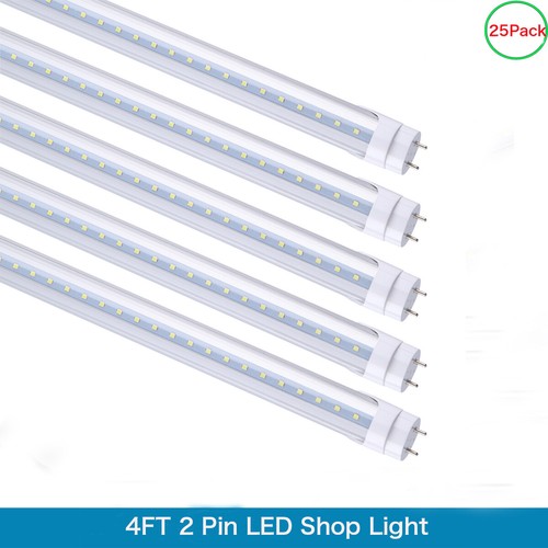 25Pack 4FT Led Tube Light 4 Foot T8 G13 2-Pin 22W Led Shop Light ...