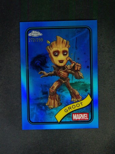 2025 Topps Chrome Marvel Groot Blue Refractor /299 | eBay