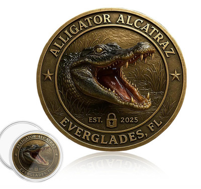 Alligator Alcatraz Humor Collectible Coin, 2025 Florida Everglades ...