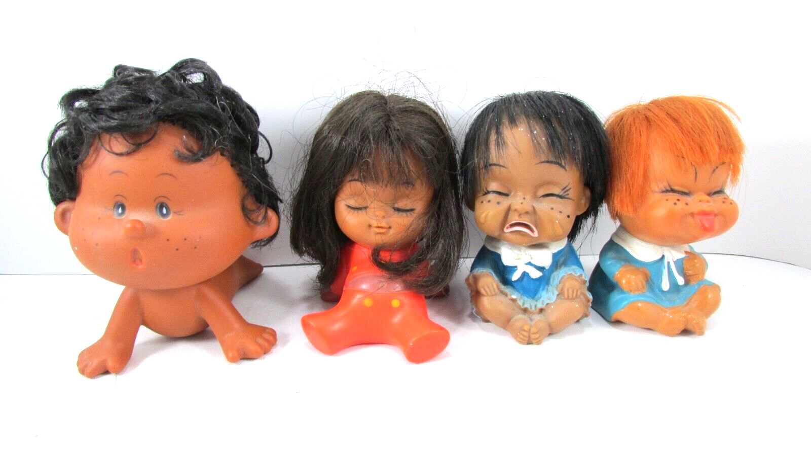 Lot of 4 Dolls Moody Cutie & More Crying Tongue Out Sleeping Crawling ...