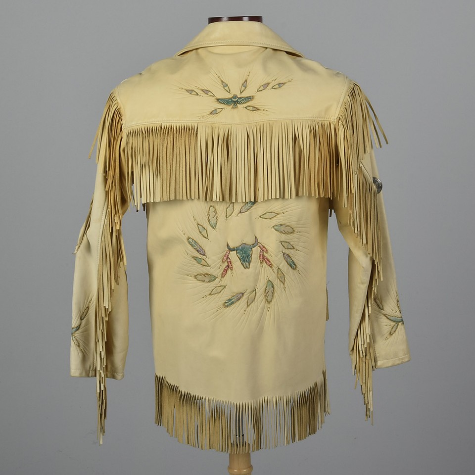 Small One of a Kind Mens Deerskin Leather Jacket Native American Hand ...