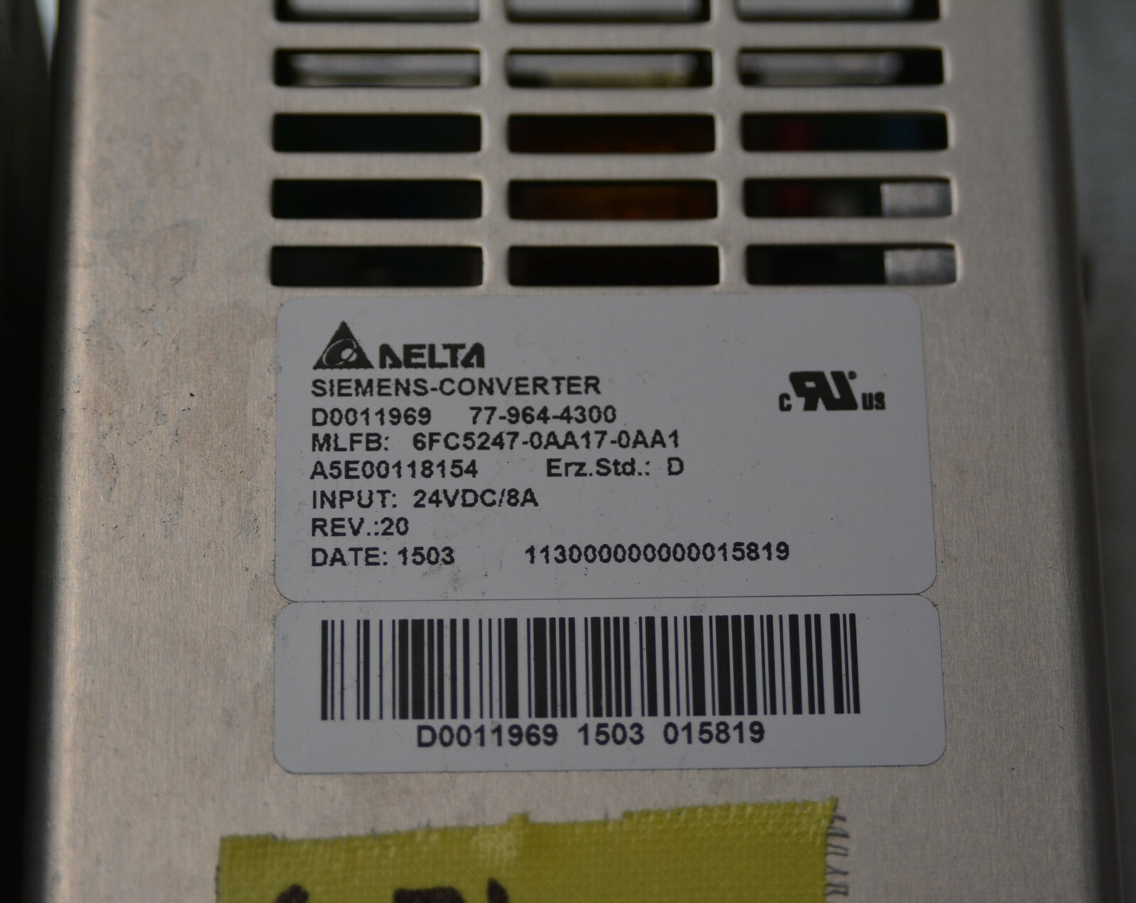 SIEMENS SINUMERIK 840D MMC103 HMI & DELTA CONVERTER D0011969 | eBay UK