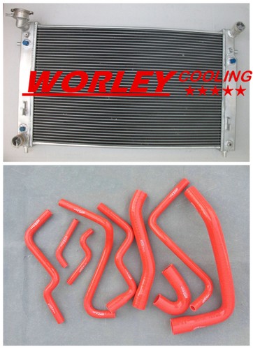 44mm Aluminum radiator + RED hose FOR COMMODORE VT-VX Supercharged 3.8L ...